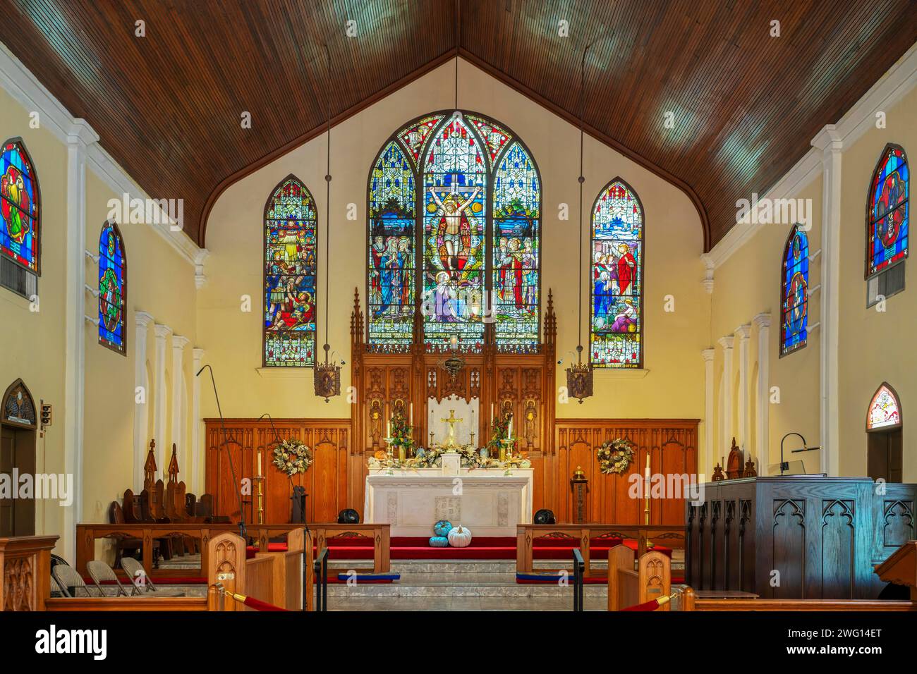 St Paul's Episcopal Church interior chancel Key West USA Stock Photo ...