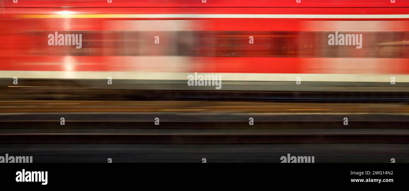 Long exposure from a moving train, Wetzlar, Hesse, Germany Stock Photo ...