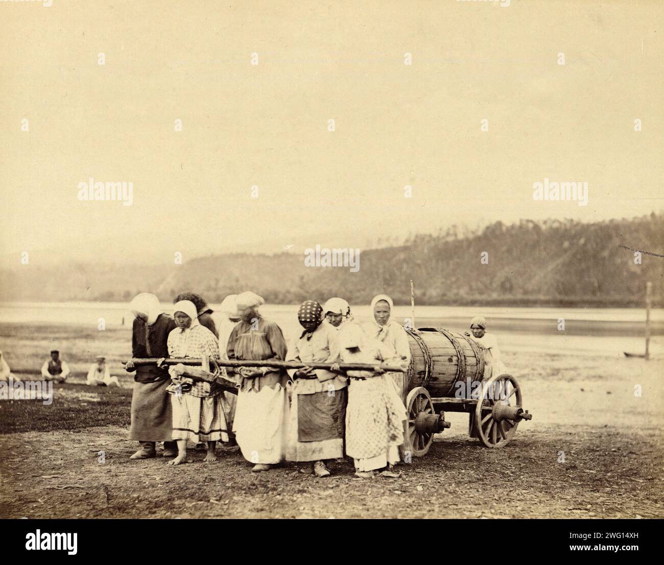 Hauling Water to the Prison Camp and Gardens, 1891. One of 74 views ...