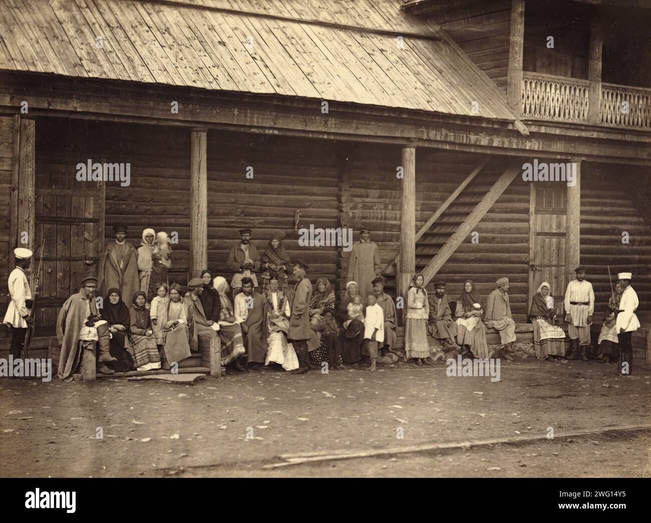 Hard Labor Convicts Visiting with Their Families, 1891. One of 74 views ...