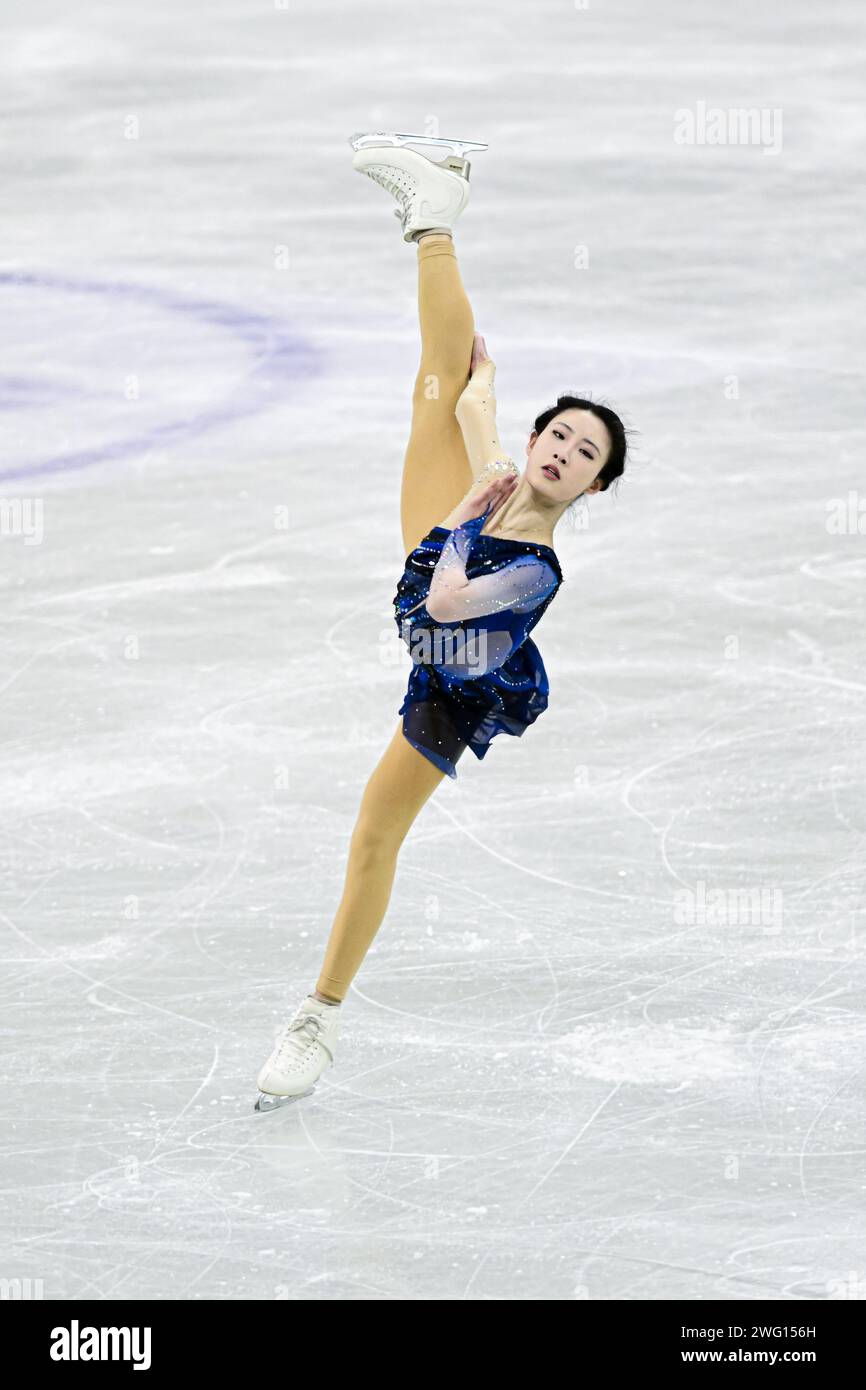 Hongyi CHEN (CHN), during Women Free Skating, at the ISU Four ...