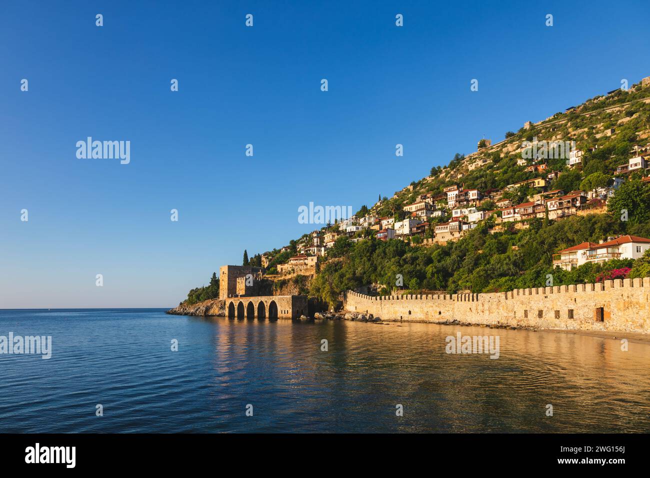Medieval Seljuq Castle with Tersane drydock, a major tourist attraction ...