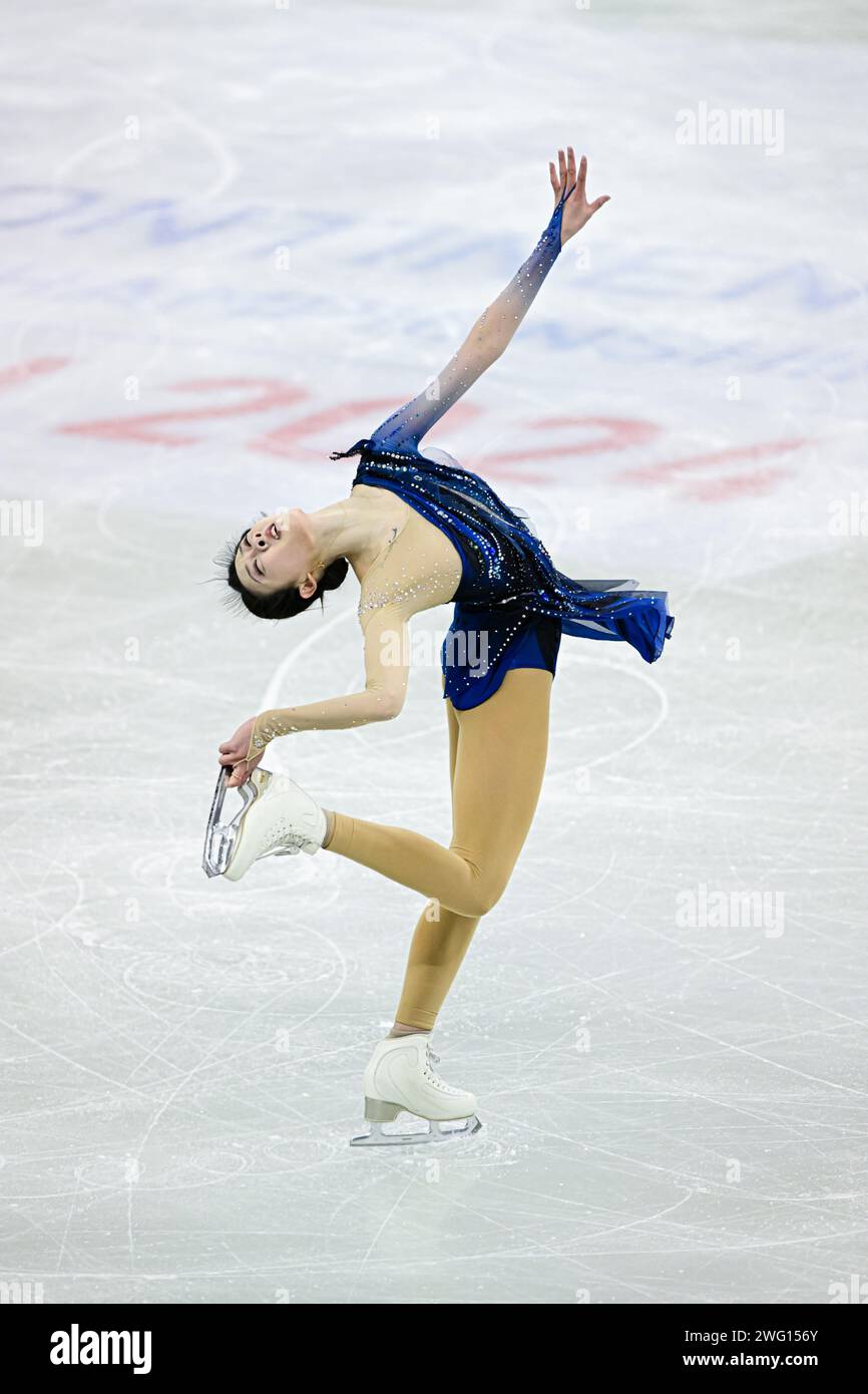 Hongyi CHEN (CHN), during Women Free Skating, at the ISU Four ...