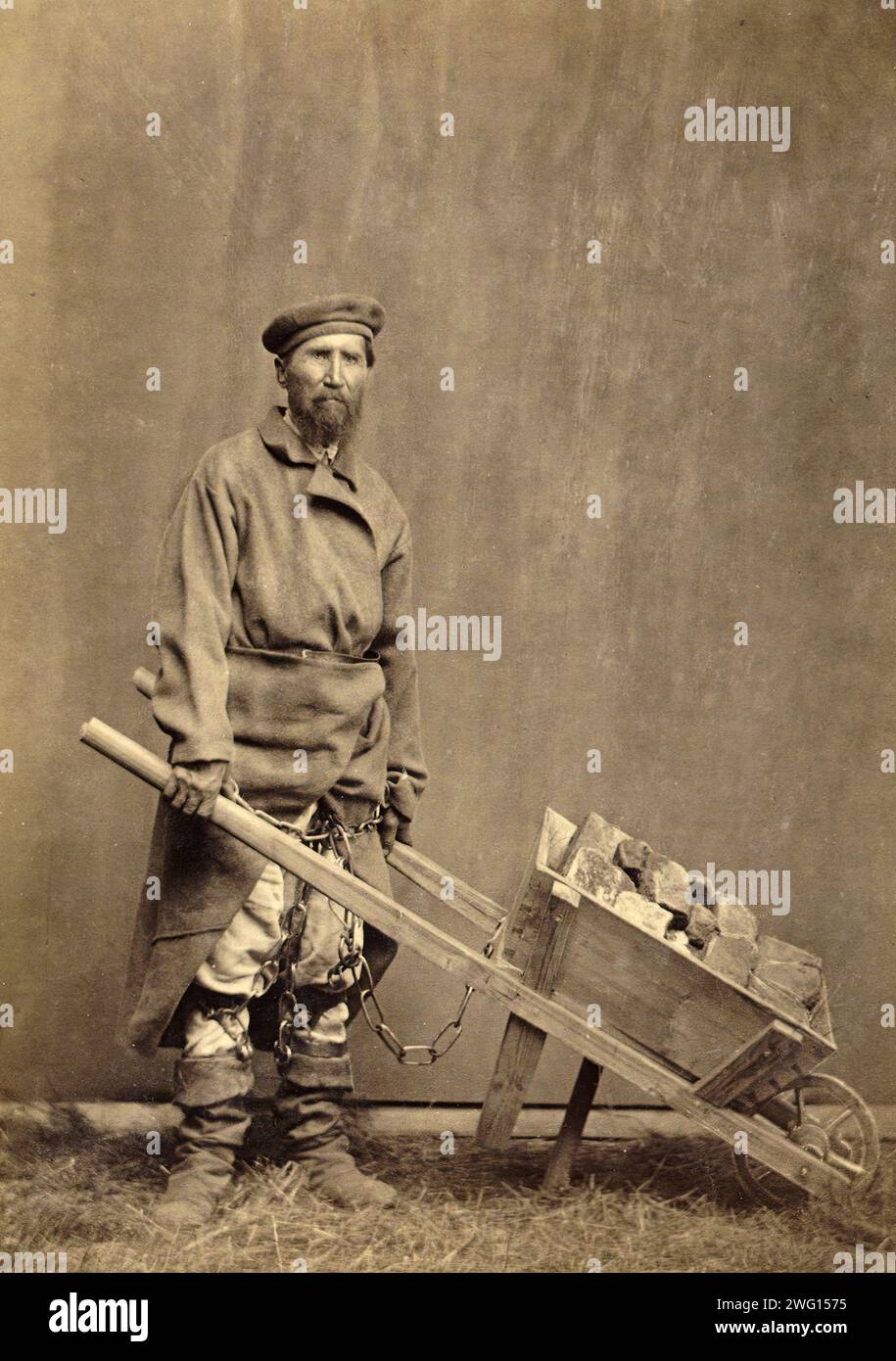 Chained to a Wheelbarrow, 1891. One of 74 views taken in July 1891 and ...