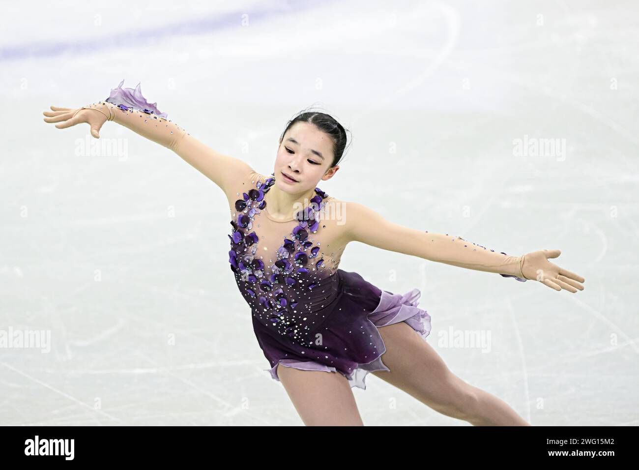 Elyce LIN-GRACEY (USA), during Women Free Skating, at the ISU Four ...