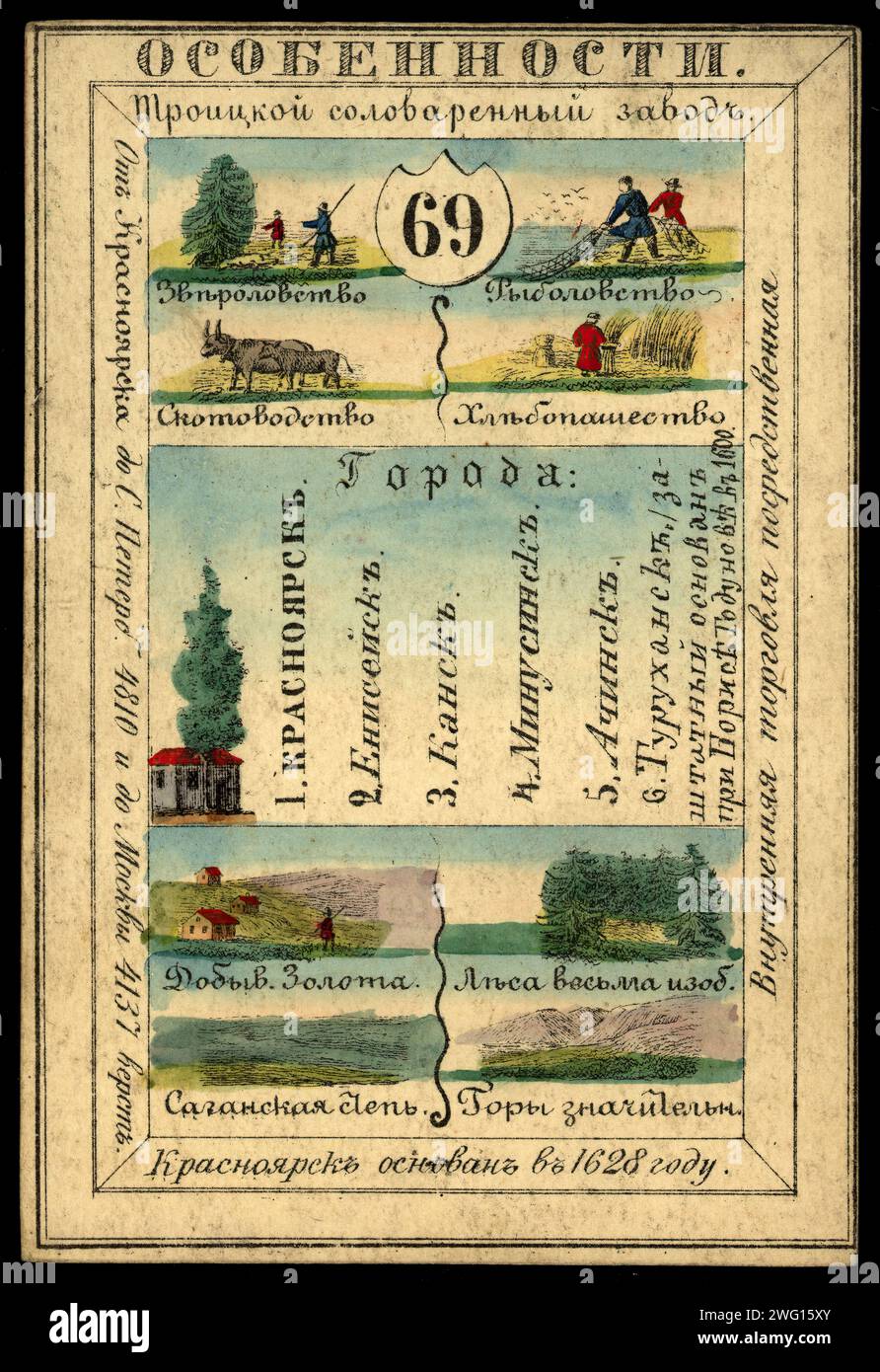 Enisei Province, 1856. This card is one of a souvenir set of 82 ...
