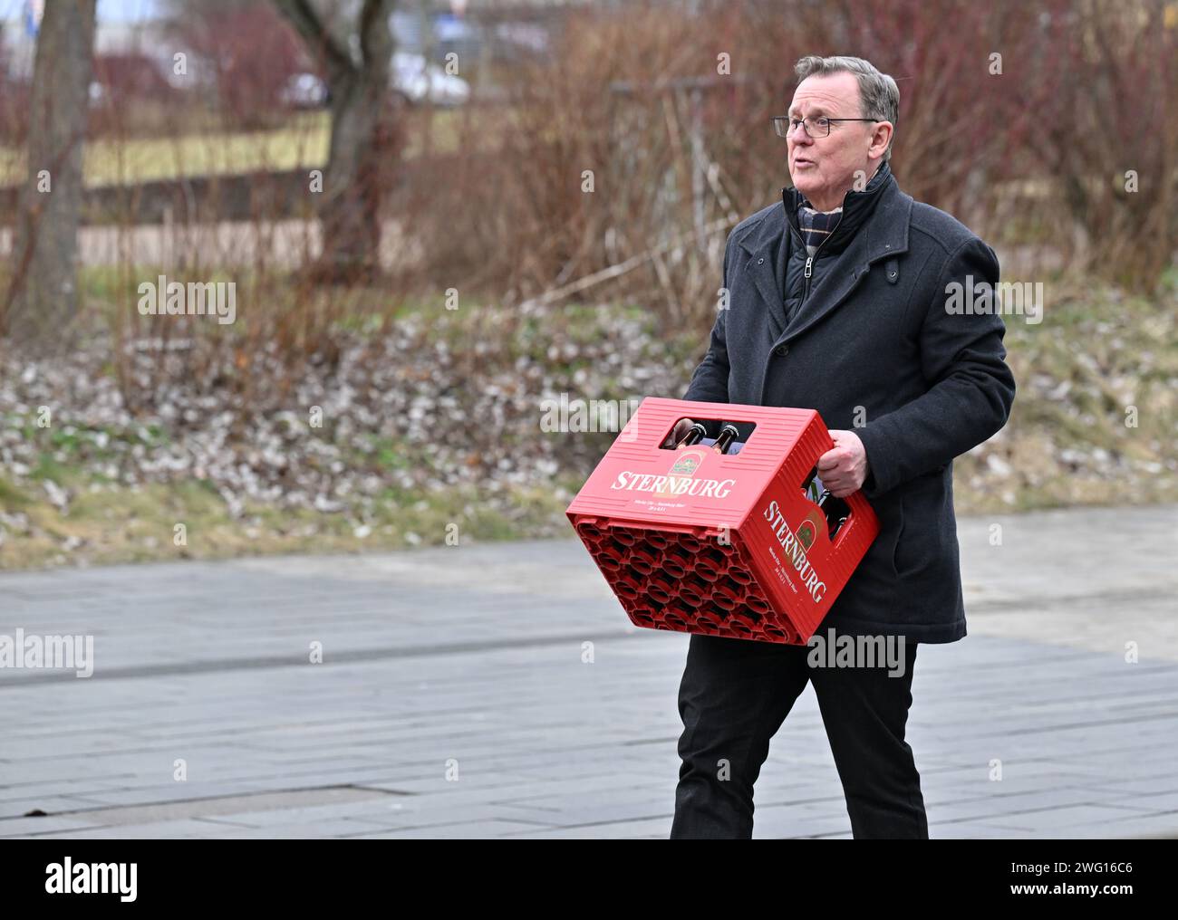 02 February 2024, Thuringia, Erfurt: Bodo Ramelow (Die Linke), Minister ...