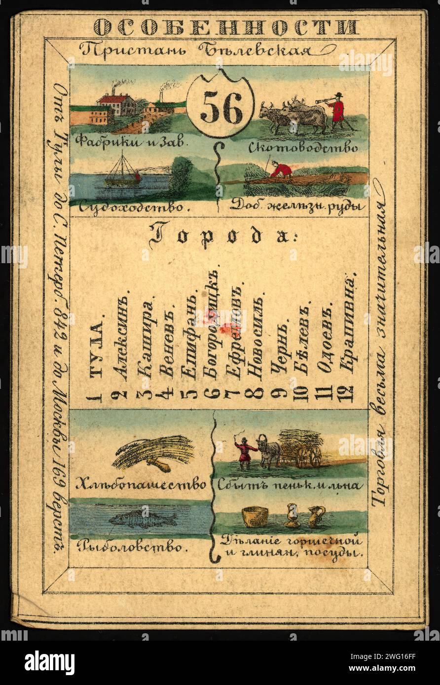 Tula Province, 1856. This card is one of a souvenir set of 82 ...