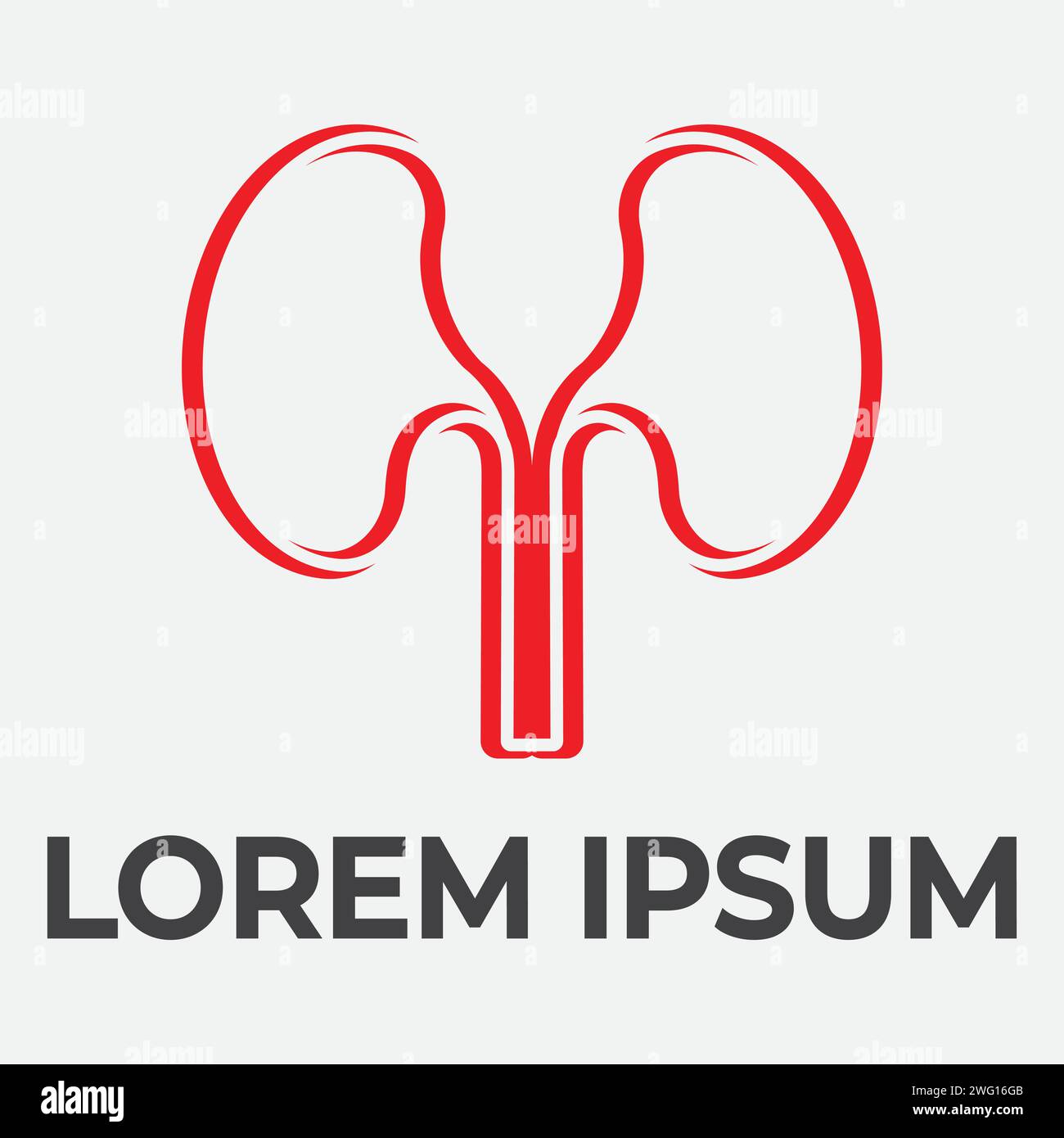 Kidney emblem vector design logo illustration Stock Vector Image & Art ...