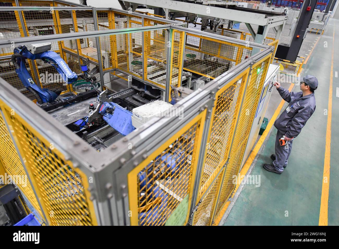 Changsha, China's Hunan Province. 1st Feb, 2024. A staff member works ...