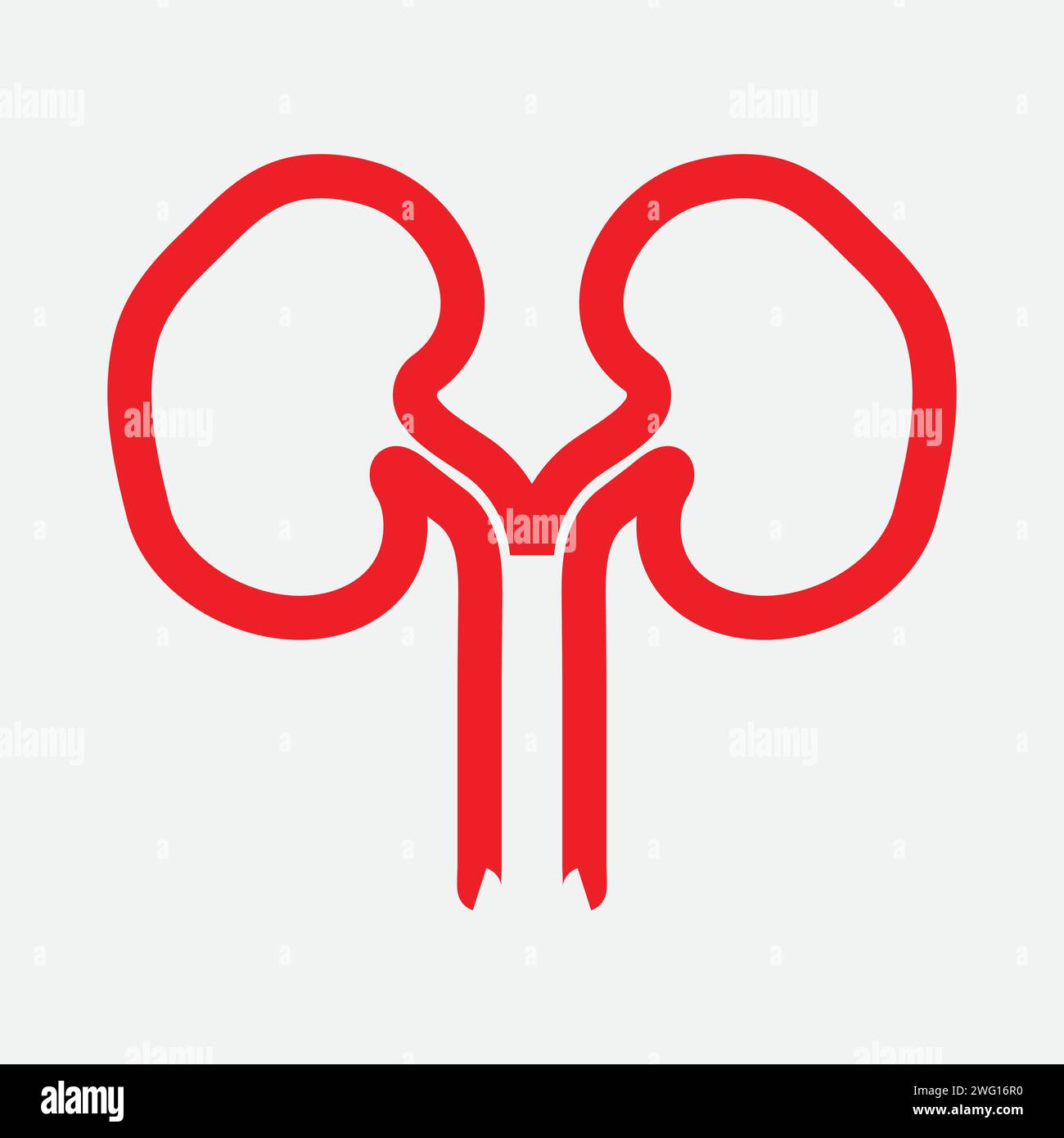 Kidney emblem vector design logo illustration Stock Vector Image & Art ...