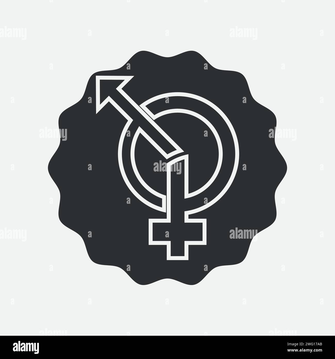 Gender symbol vector design logo illustration Stock Vector Image & Art ...
