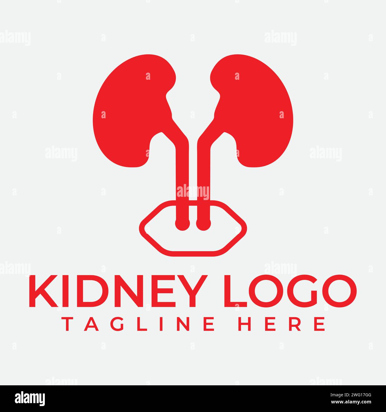 Kidney emblem vector design logo illustration Stock Vector Image & Art ...