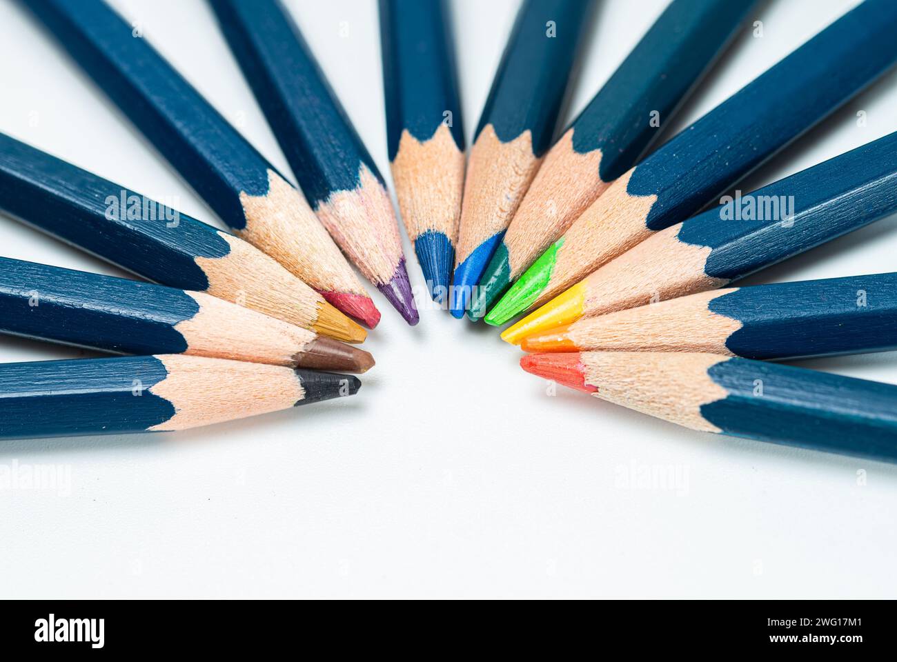 Assortment colored pencils drawing on hi-res stock photography and ...