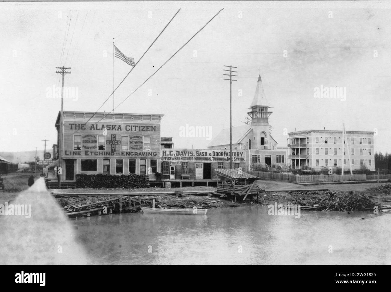 The Alaska Citizen building, between c1900 and 1916 Stock Photo - Alamy
