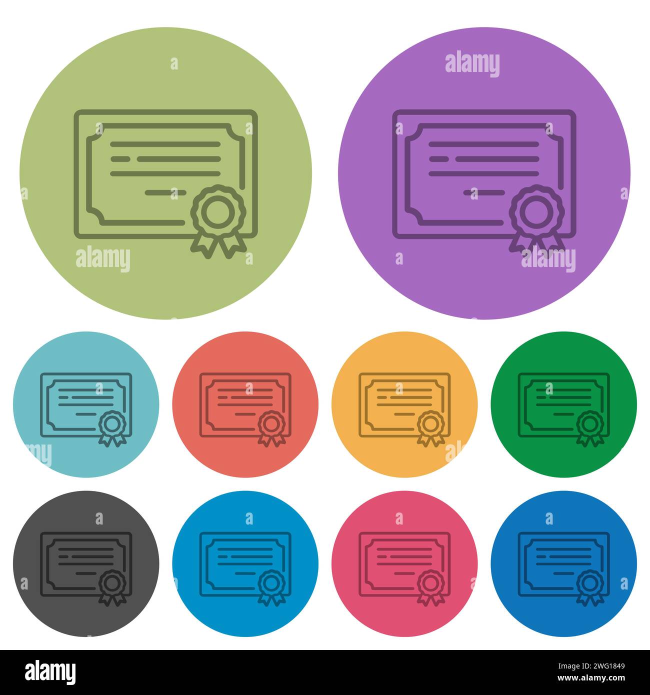 Professional certificate color icon Stock Vector Images - Alamy