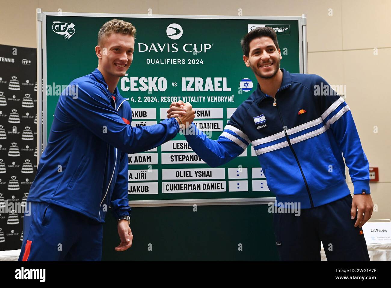 Vendryne, Czech Republic. 02nd Feb, 2024. Davis Cup qualification draw ...