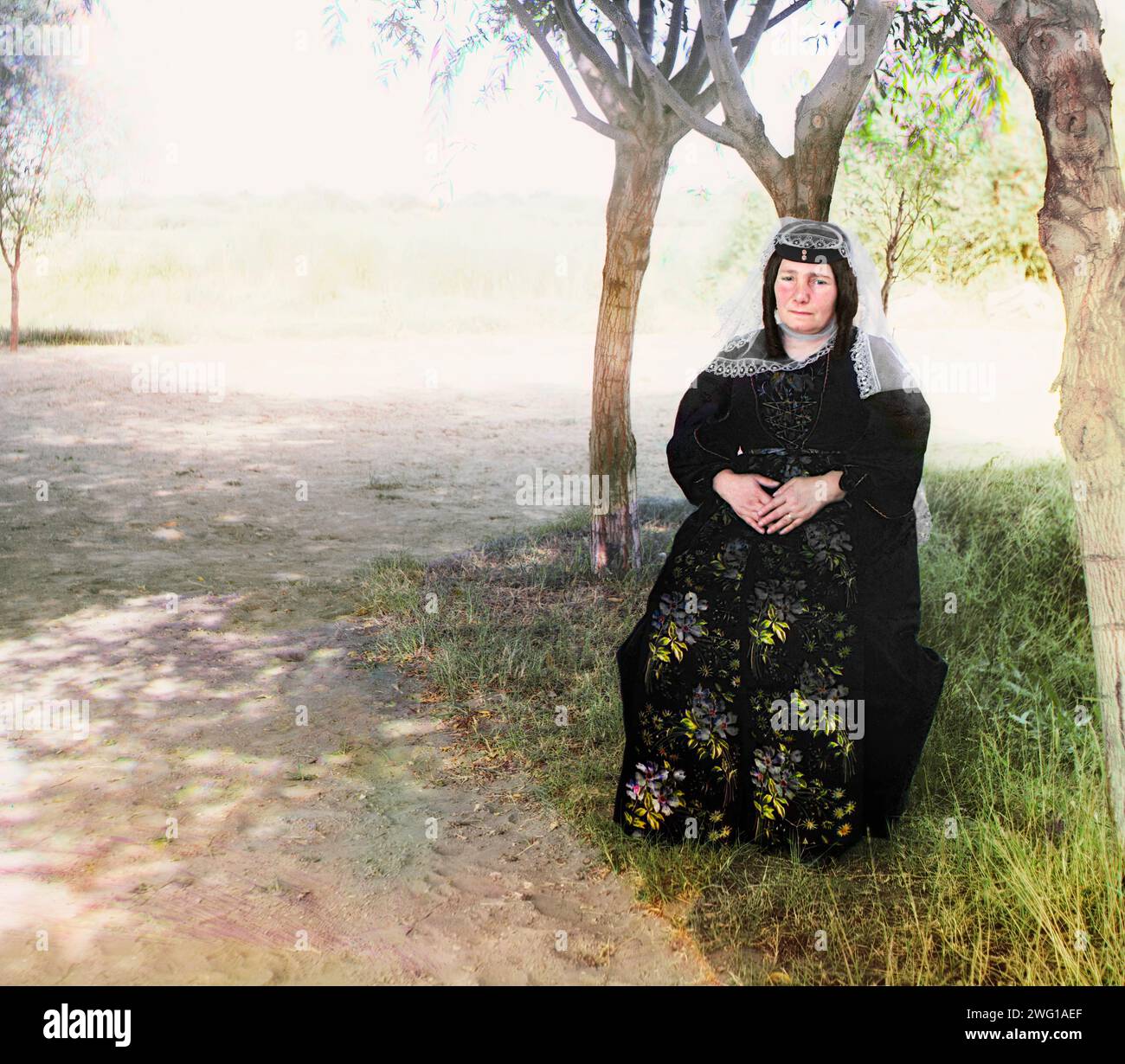 Mugan Steppe: Georgian woman in a folk costume, between 1905 and 1915 ...