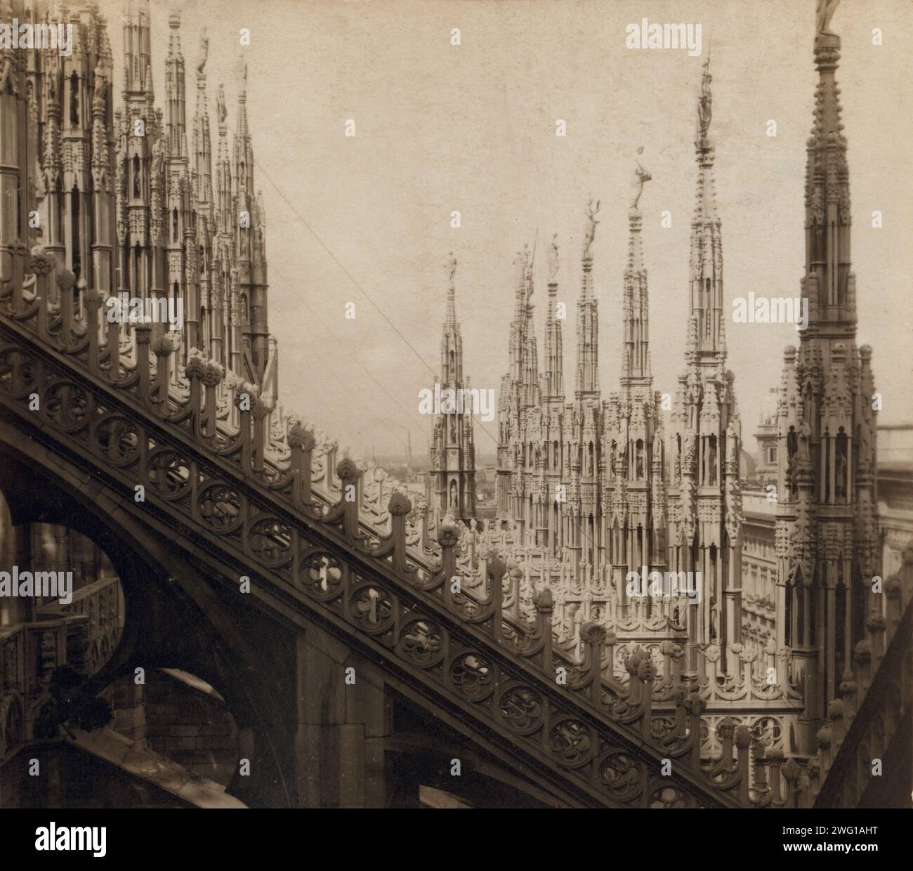 Details of Milan Cathedral, between 1905 and 1915. In album: Various ...