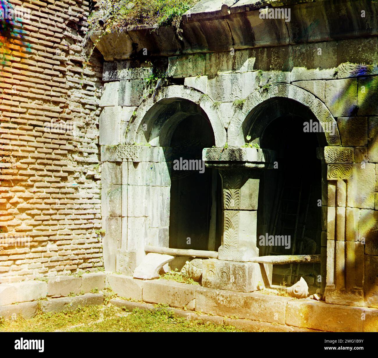 Entrance into the Timotis-Ubanskii Monastery, porch of the Church of ...