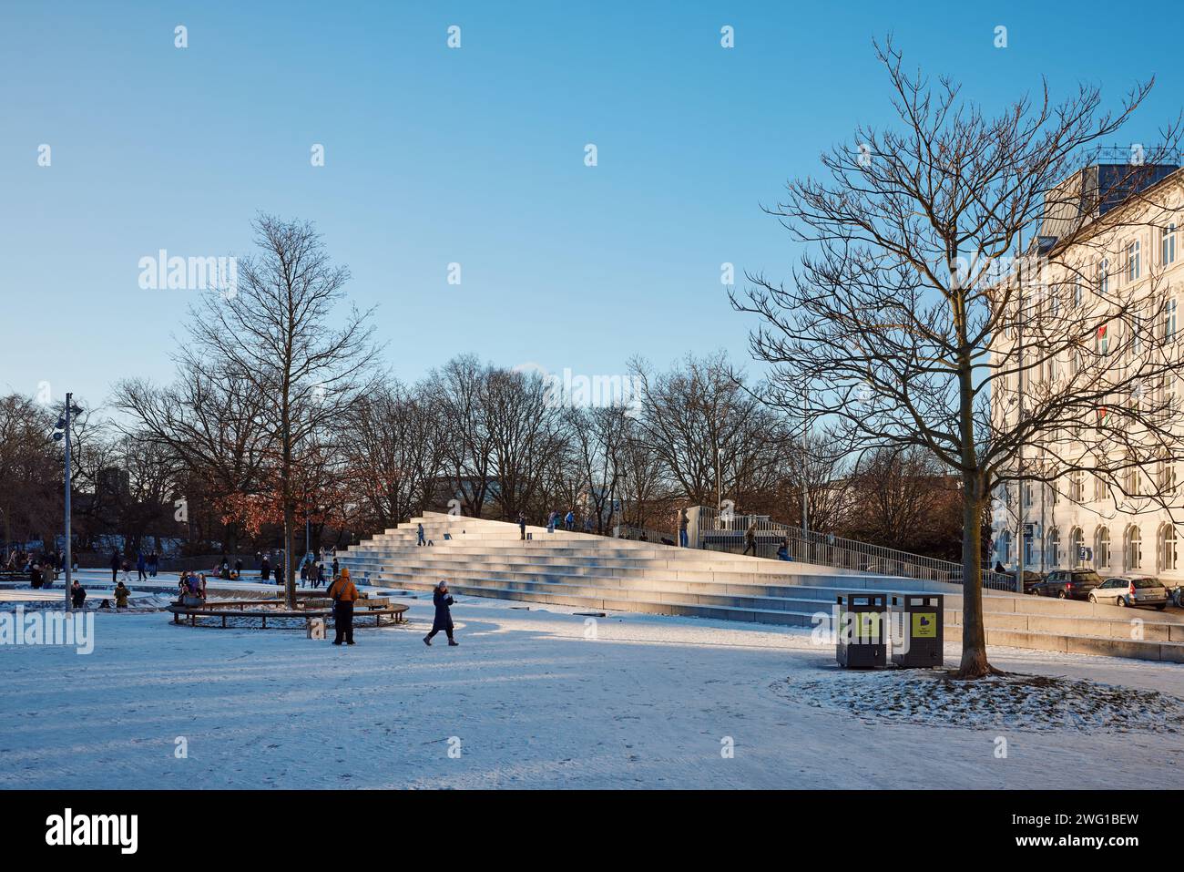 Israels Plads (Israel's Square), winter; Copenhagen, Denmark Stock ...