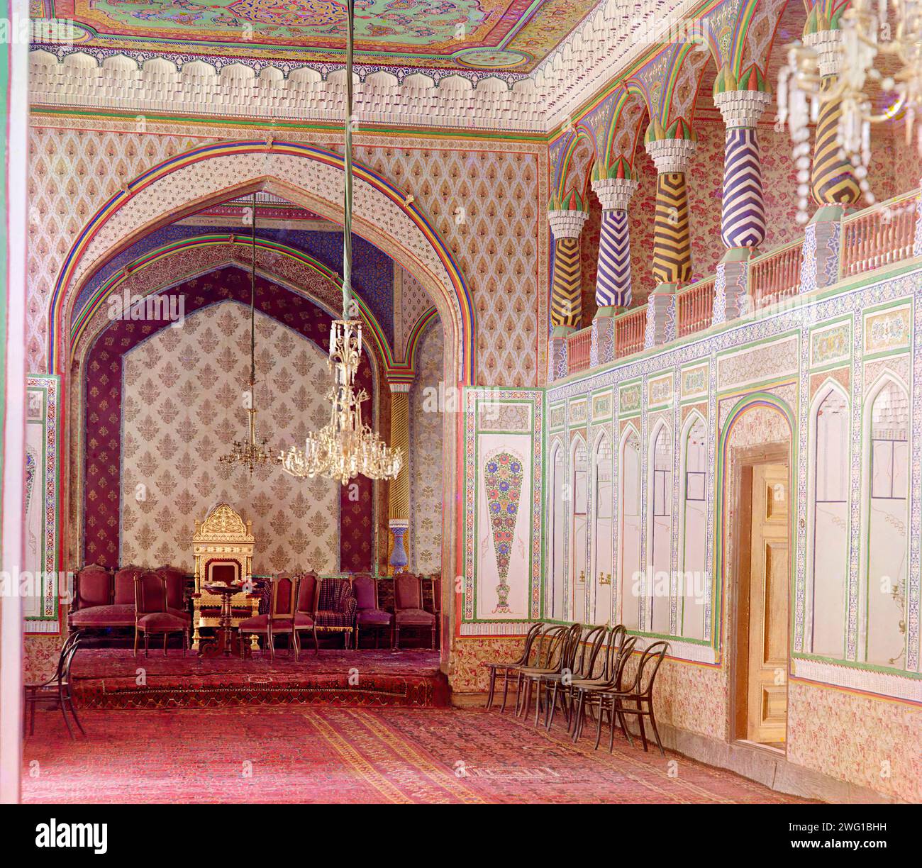 In the country palace of the Bukhara Emir, Bukhara, c1911. The ...