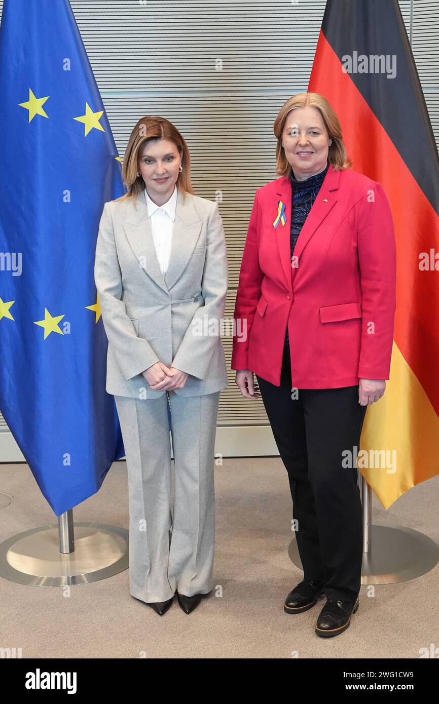 Empfang von Olena Selenka durch Bundestagspraesidentin Bas Olena ...