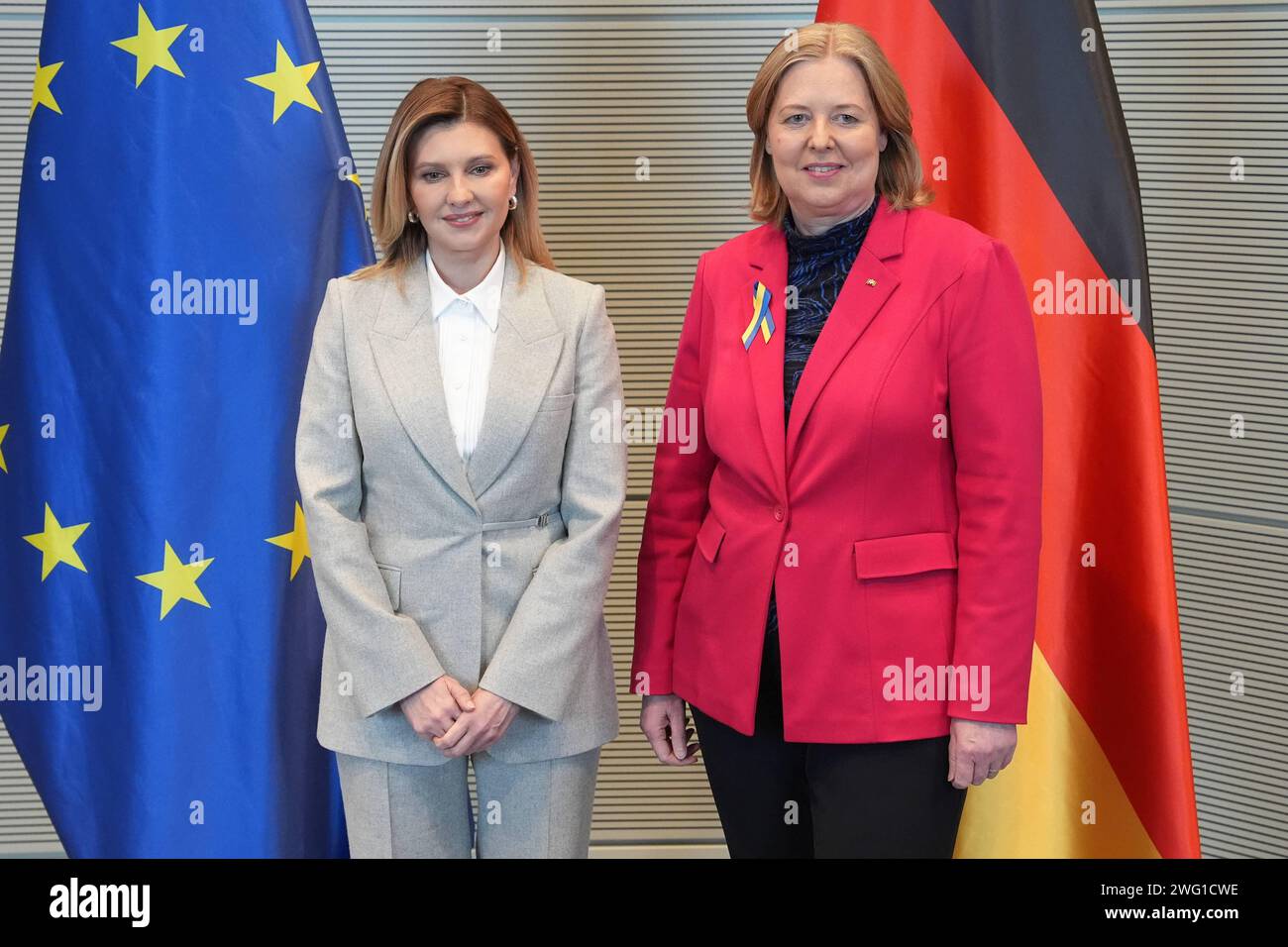 Empfang von Olena Selenka durch Bundestagspraesidentin Bas Olena ...