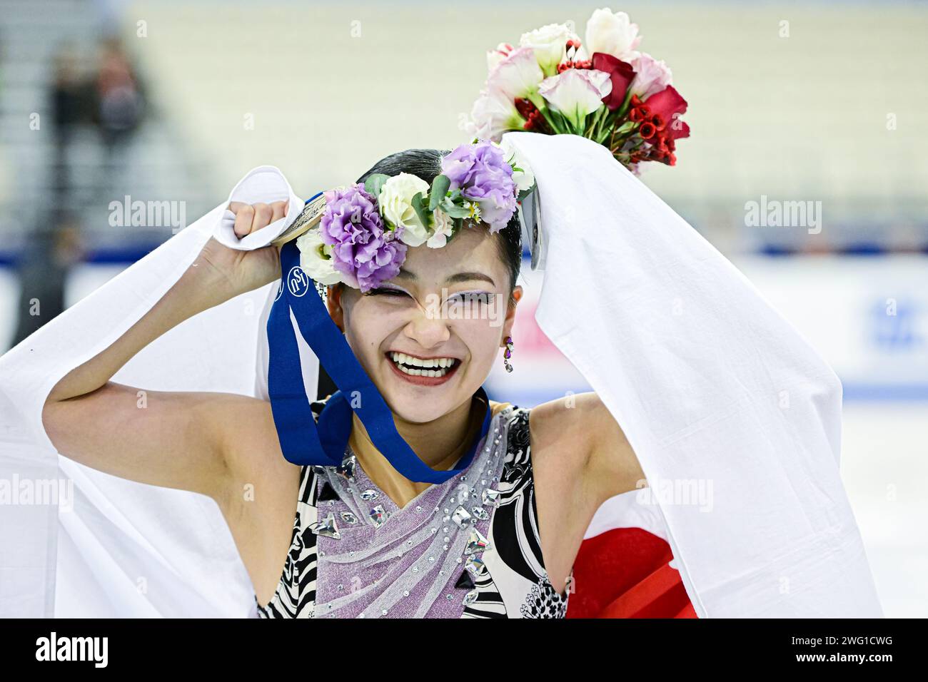 Women Awards, Rinka WATANABE (JPN) third place, during Victory Ceremony, at the ISU Four ...