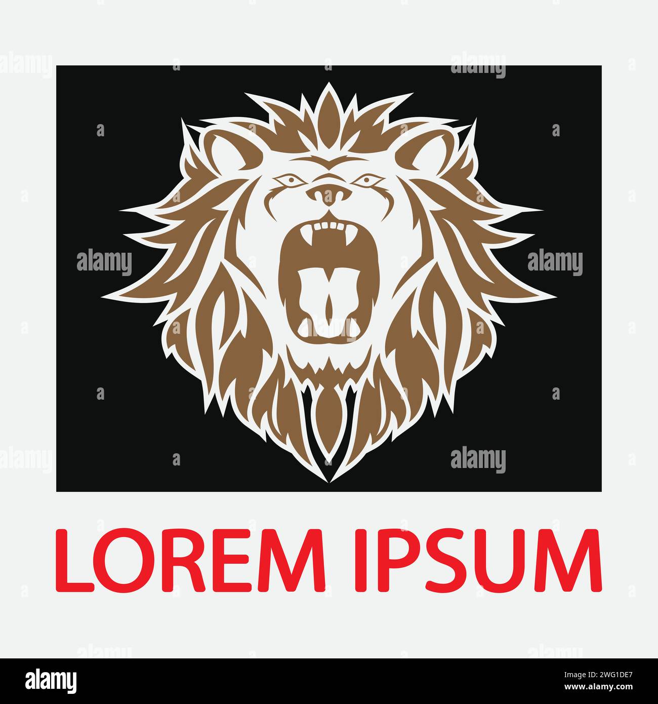 Lion vector logo concept illustration Stock Vector Image & Art - Alamy