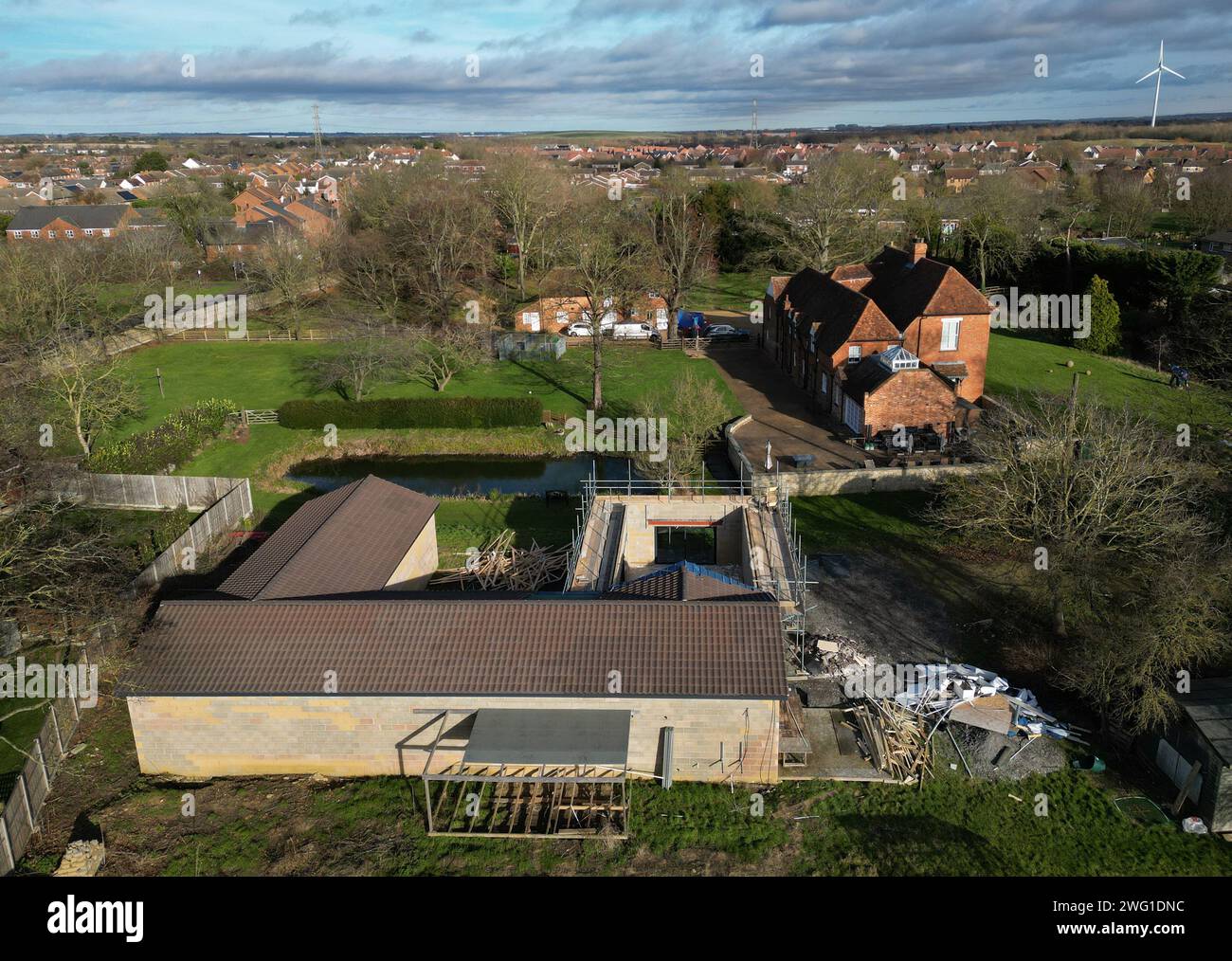 Work continues to demolish an unauthorised spa pool block at the home ...