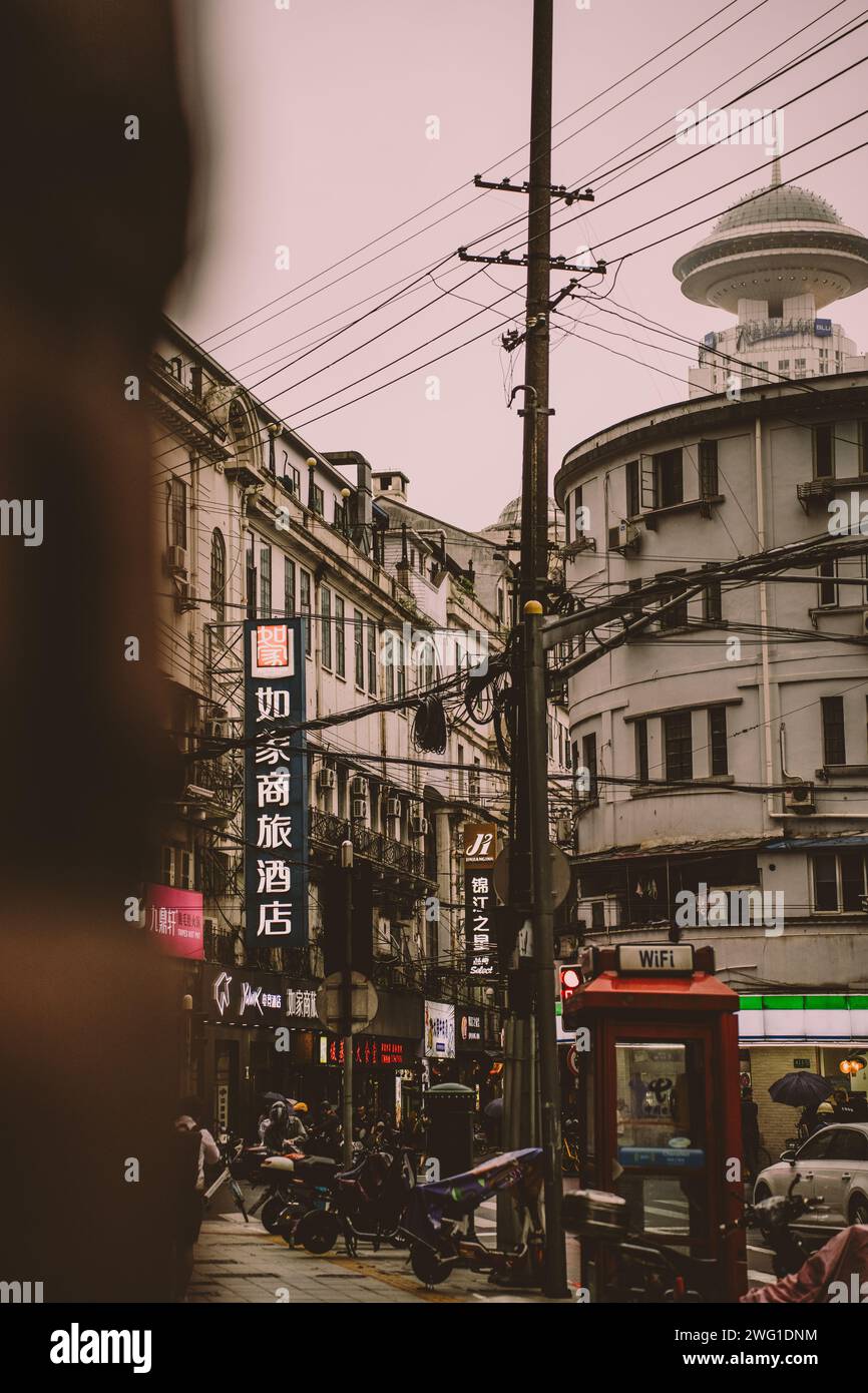 Downtown street in shanghai hi-res stock photography and images - Alamy