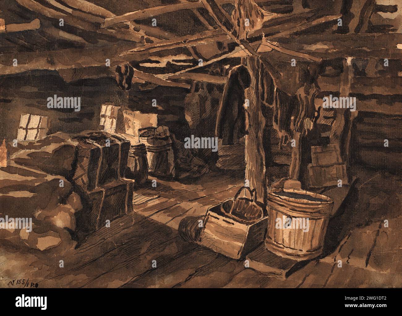 The inside of a barn in the village of Selivanikha, 1907. This ...