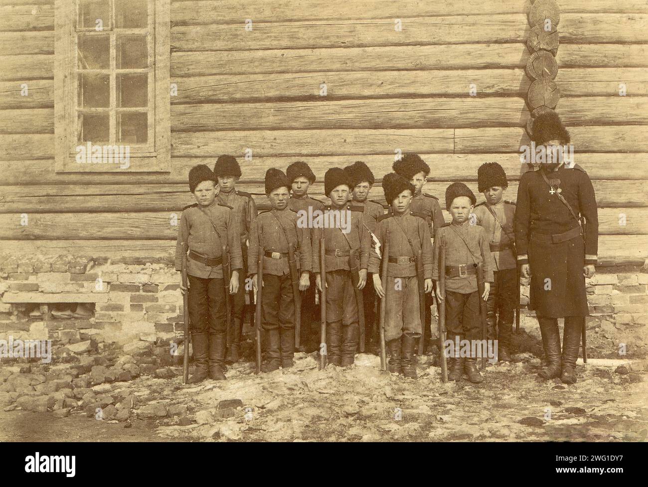 Children's Formation, 1909. From Tipy postroek v stanitsakh Sibirskogo ...
