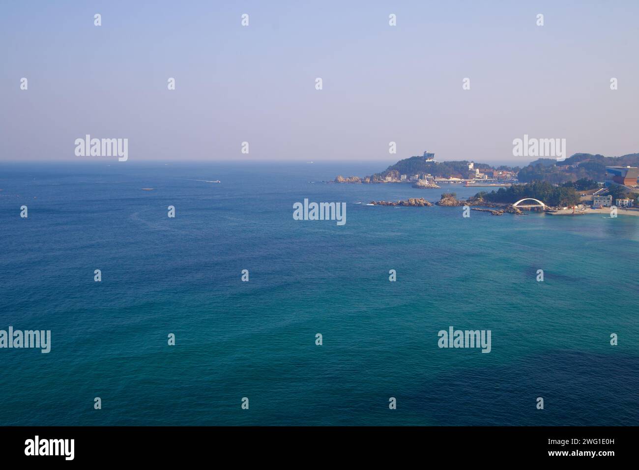 Samcheok City, South Korea - December 28, 2023: An aerial shot captures ...