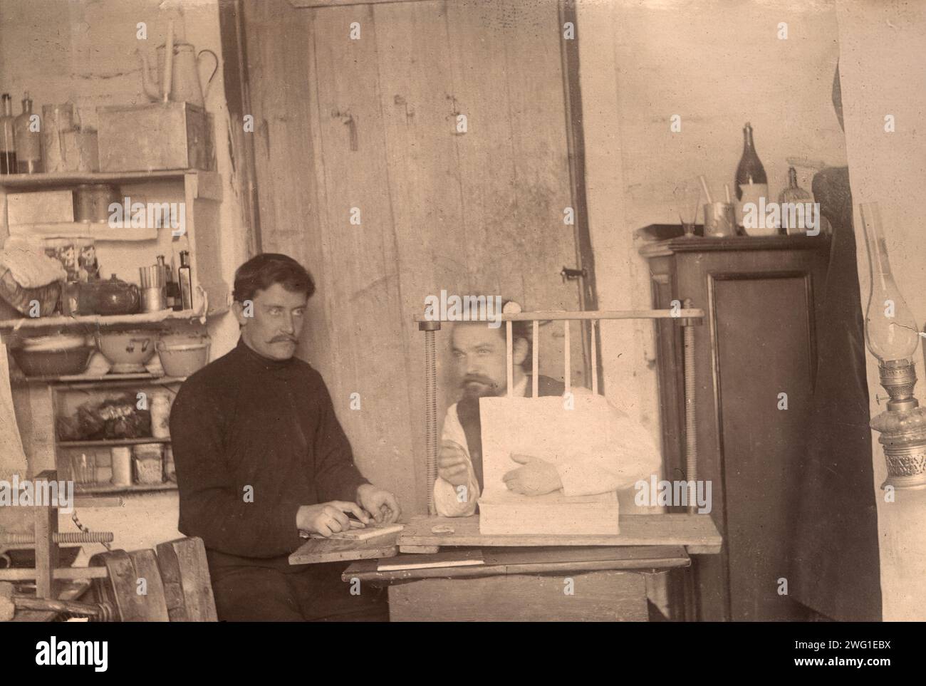 Convicts Learning How to Bind Books, 1906-1911. This photograph is from ...