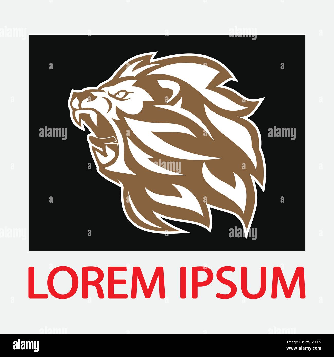 Lion vector logo concept illustration Stock Vector Image & Art - Alamy