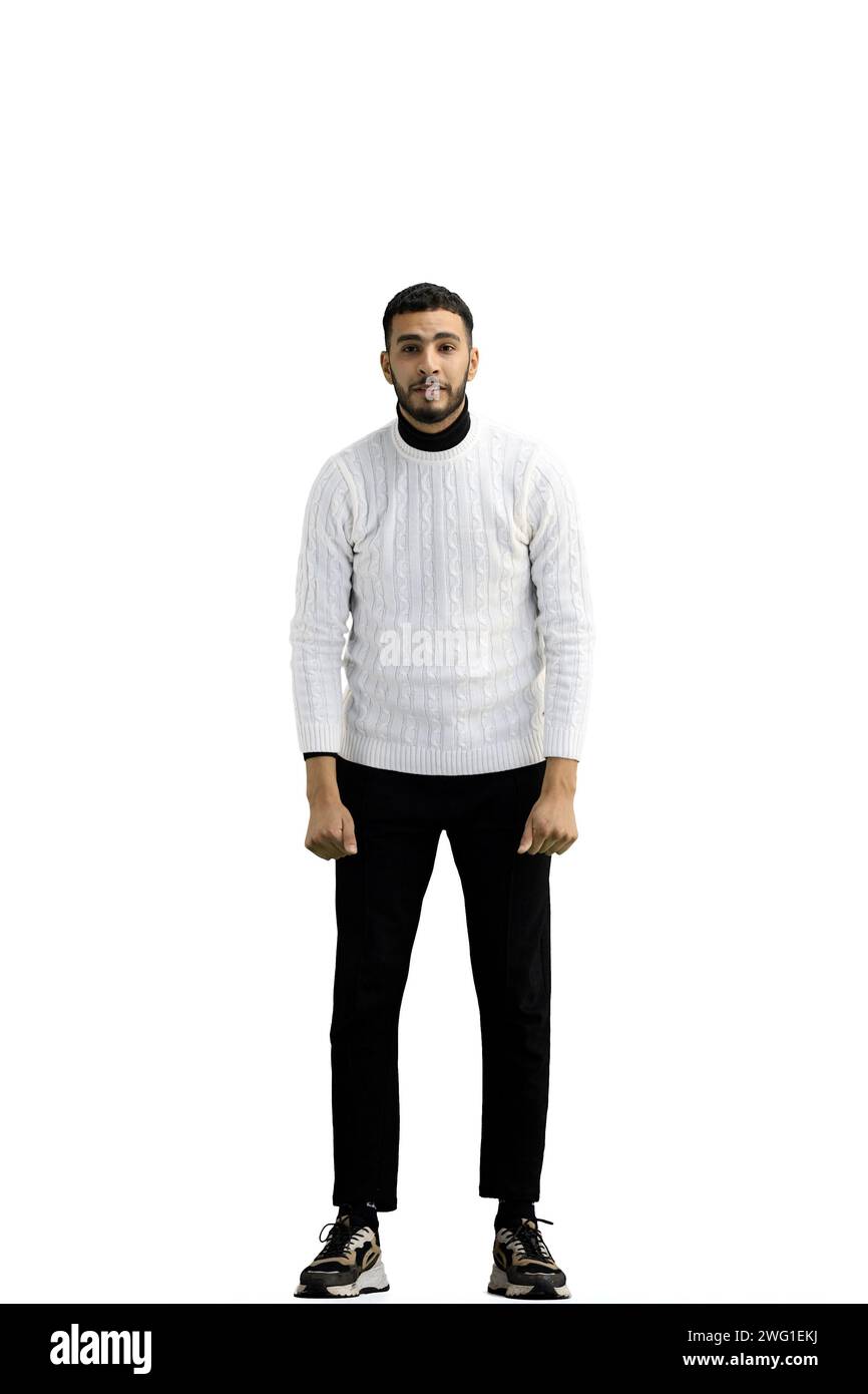 A man, full-length, on a white background Stock Photo - Alamy