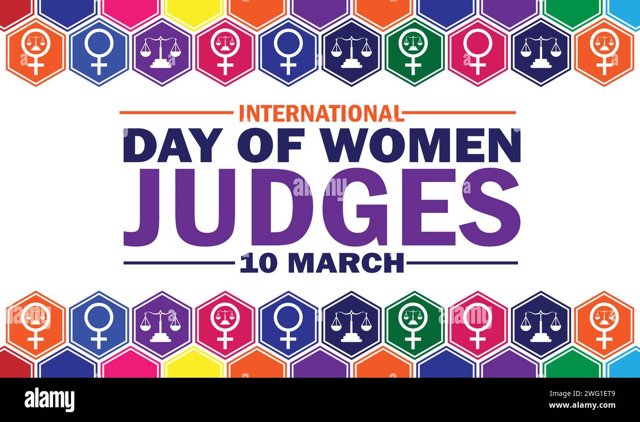International Day of Women Judges Vector illustration. 10 March ...