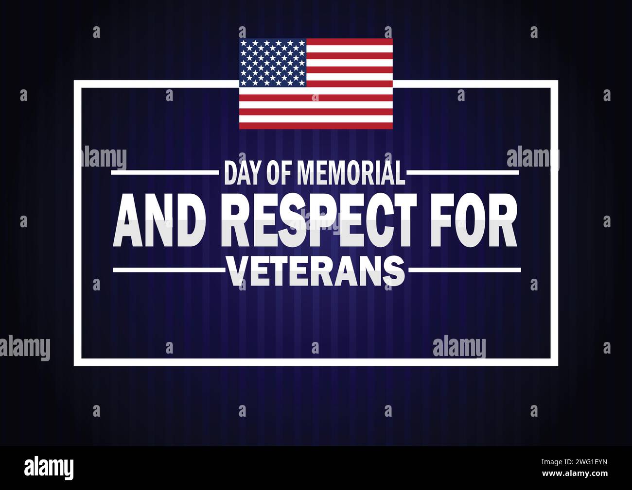 Day of Memorial and Respect For Veterans Vector Template Design ...