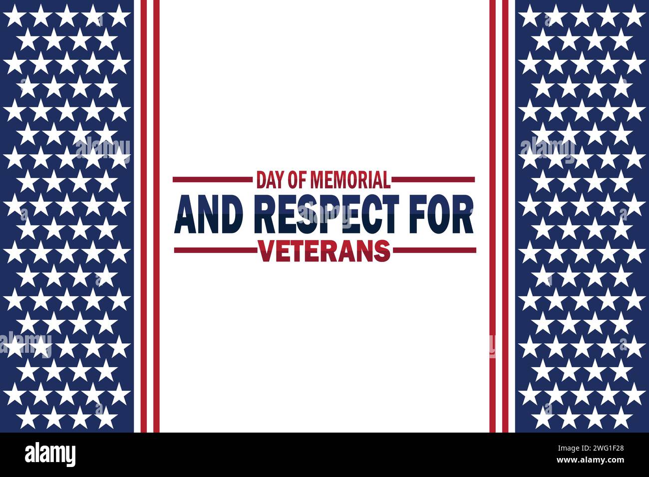 Day of Memorial and Respect For Veterans Vector Illustration. Suitable ...