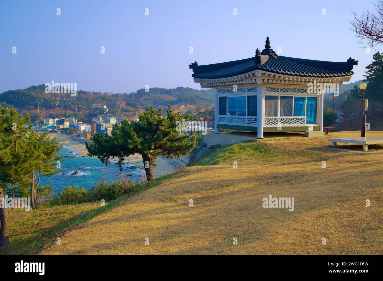 Samcheok City, South Korea - December 28, 2023: Nestled on a hillside ...