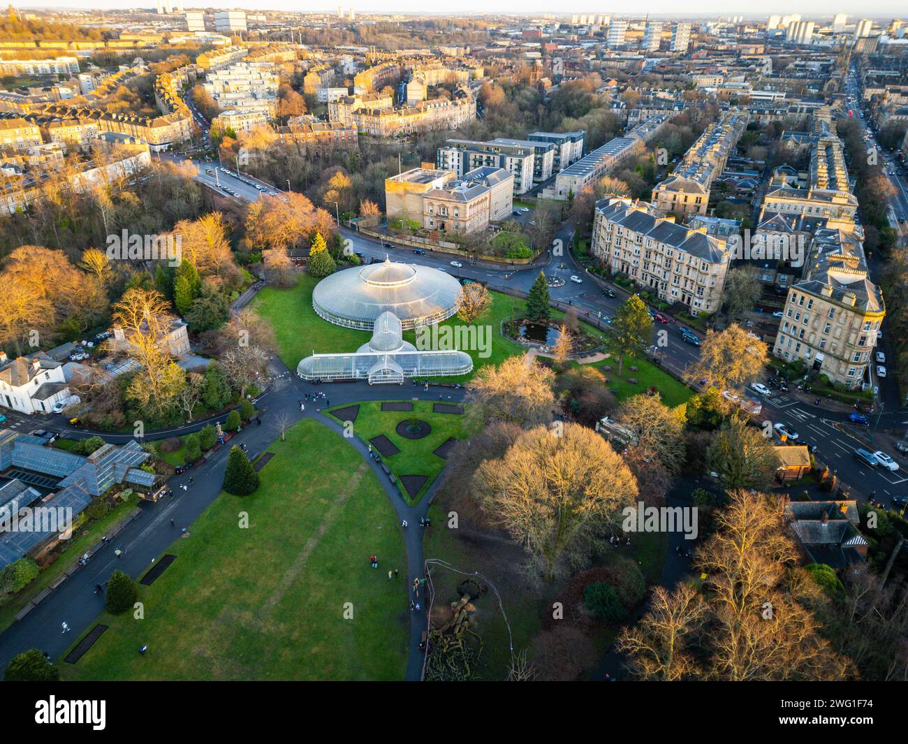 Aerial view glasgow west end hi-res stock photography and images - Alamy