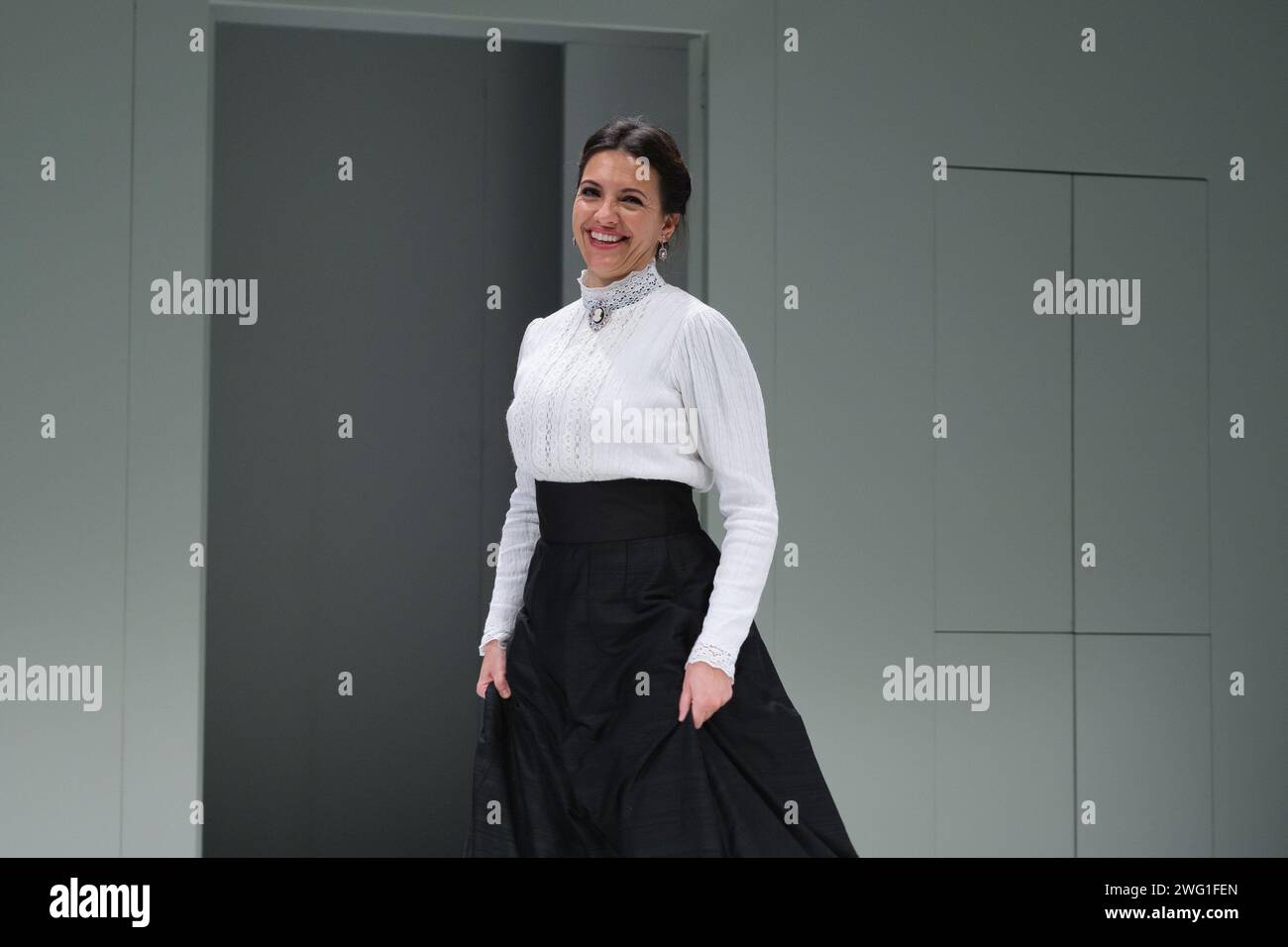 Actress Ana Ruiz performs during the presentation of the play "La ...