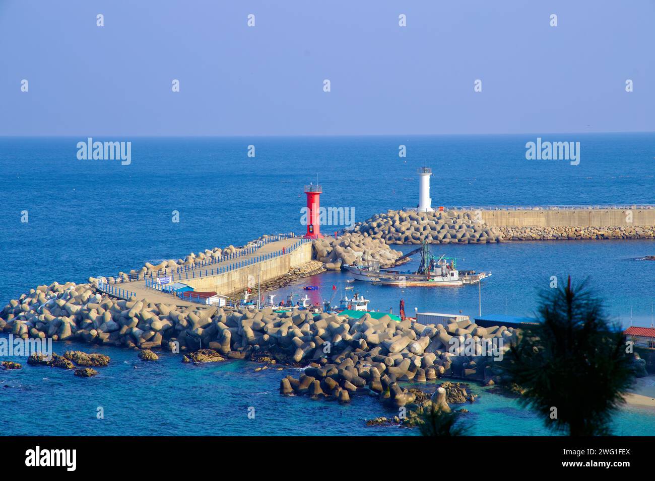 Samcheok City, South Korea - December 28, 2023: Overlooking Galnam Port ...