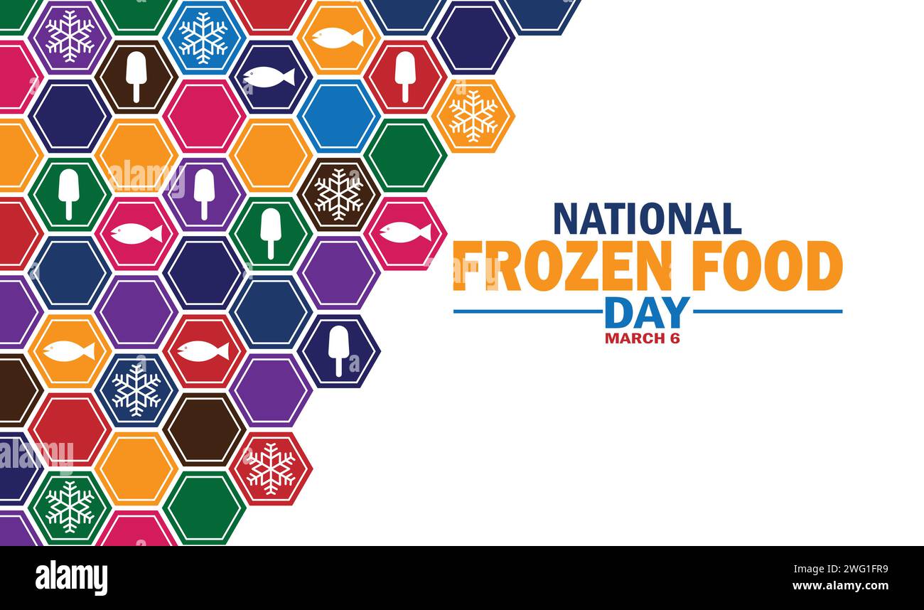National Frozen Food Day Vector Template Design Illustration. March 6 ...