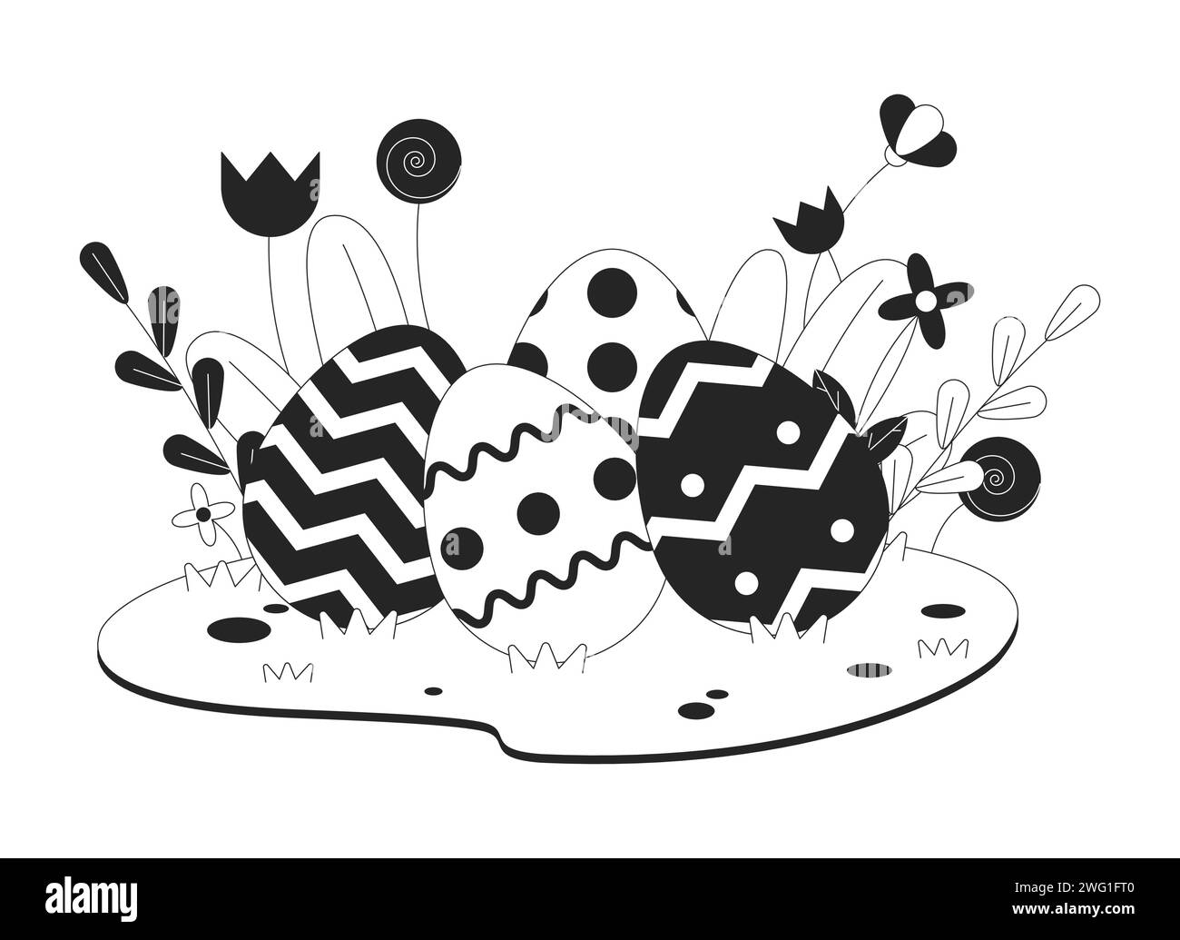 Easter treasure hunt Cut Out Stock Images & Pictures - Alamy