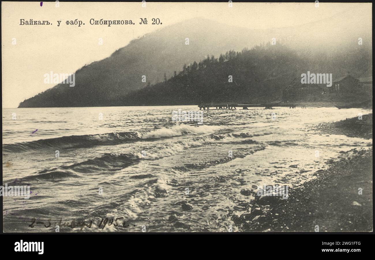 Baikal near the Sibiryakov factory, 1904. National Library of Russia ...