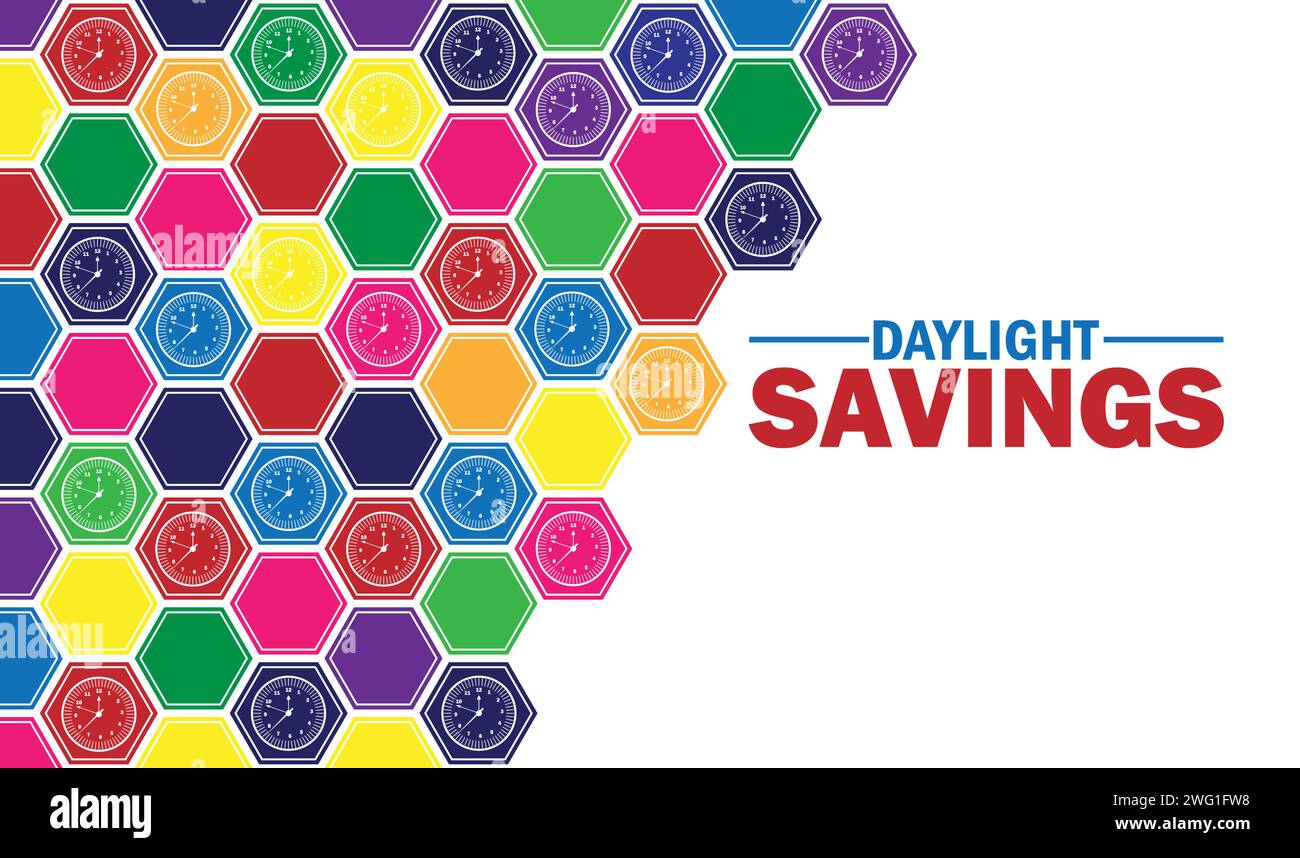 Daylight Savings Vector Illustration. Suitable for greeting card ...