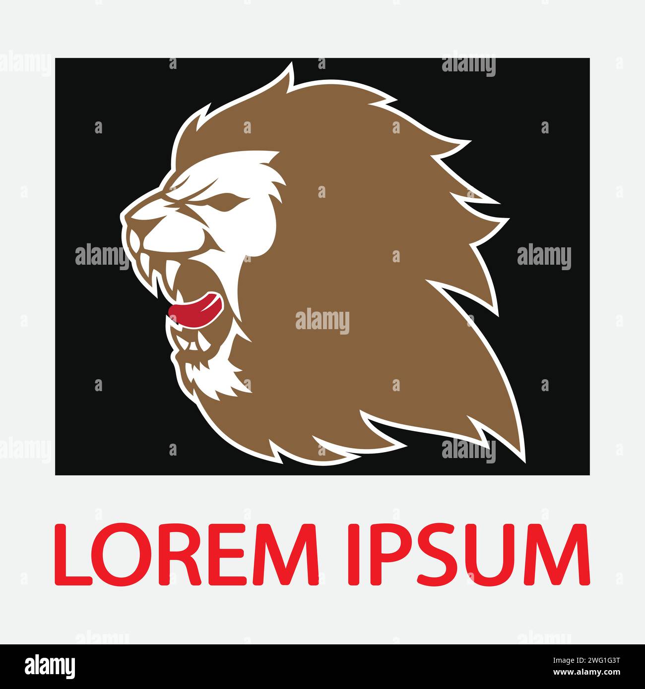 Lion vector logo concept illustration Stock Vector Image & Art - Alamy